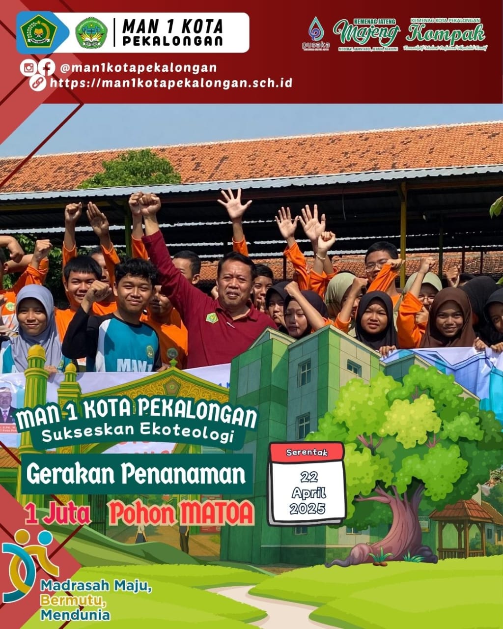 Gerakan Penanaman 1 Juta Pohon Matoa - MAN 1 Kota Pekalongan